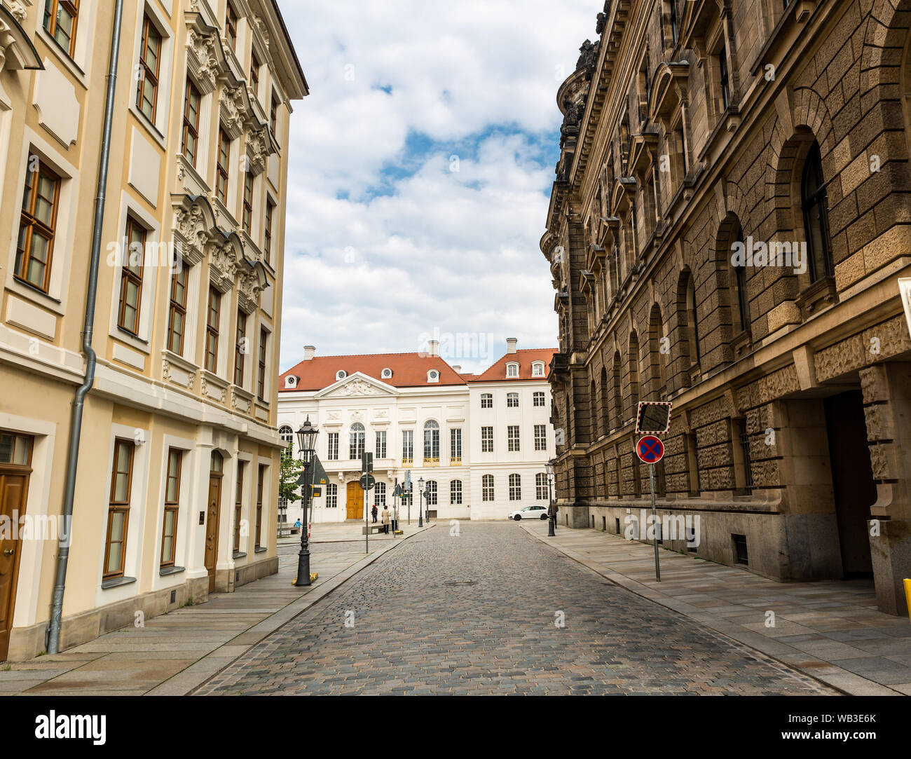 Cosy alleyway, ancient architecture, European town Stock Photo - Alamy