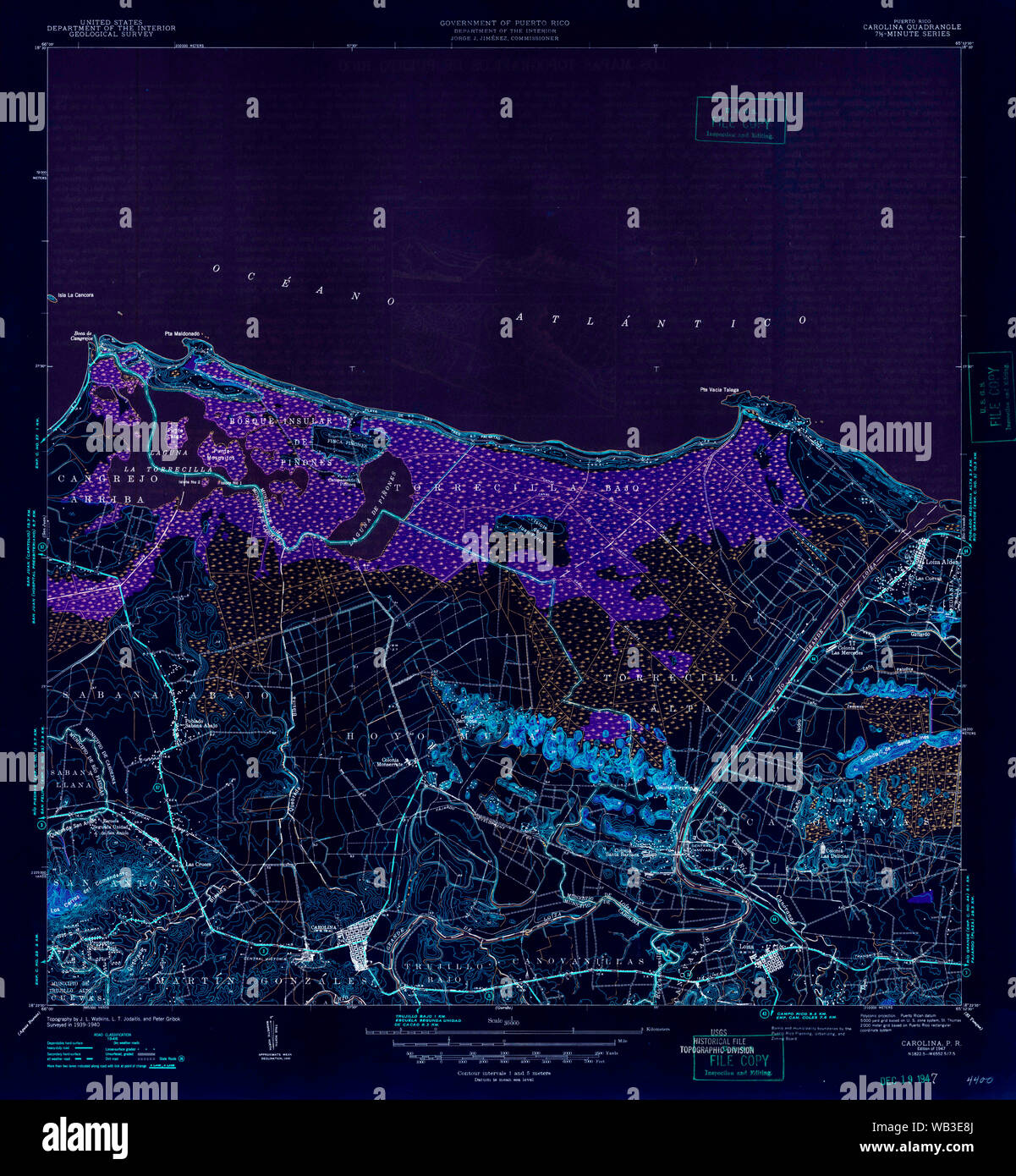 Carolina puerto rico map hi-res stock photography and images - Alamy