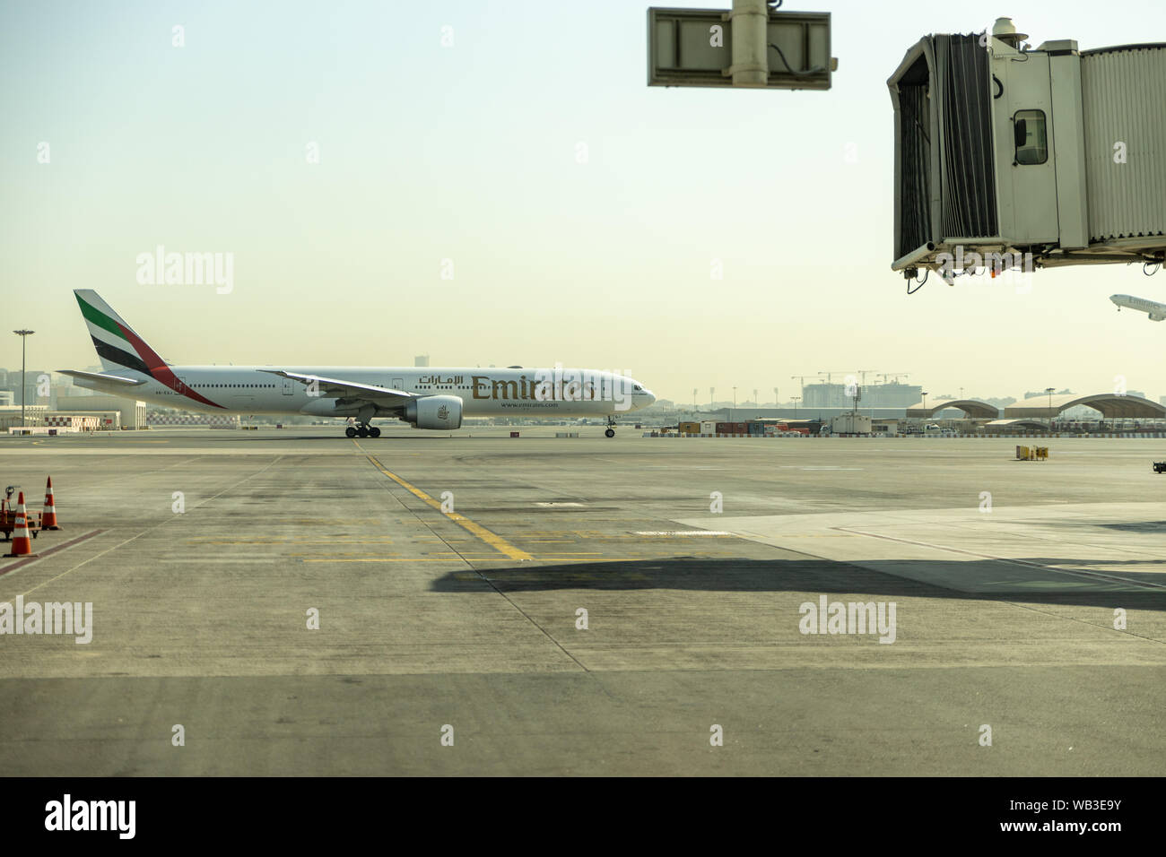 UNITED ARAB EMIRATES, DUBAI - CIRCA 2019: Emirates Airline Airplane ...