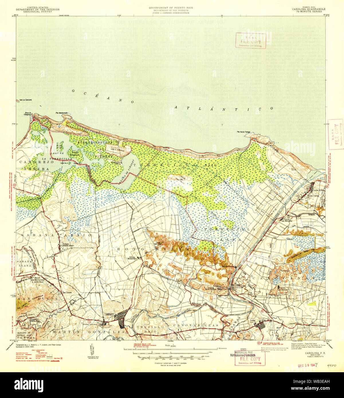 Carolina puerto rico map hi-res stock photography and images - Alamy