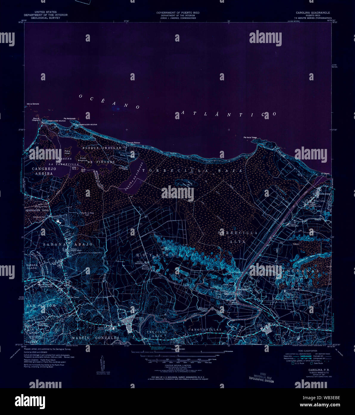 Carolina puerto rico map hi-res stock photography and images - Alamy