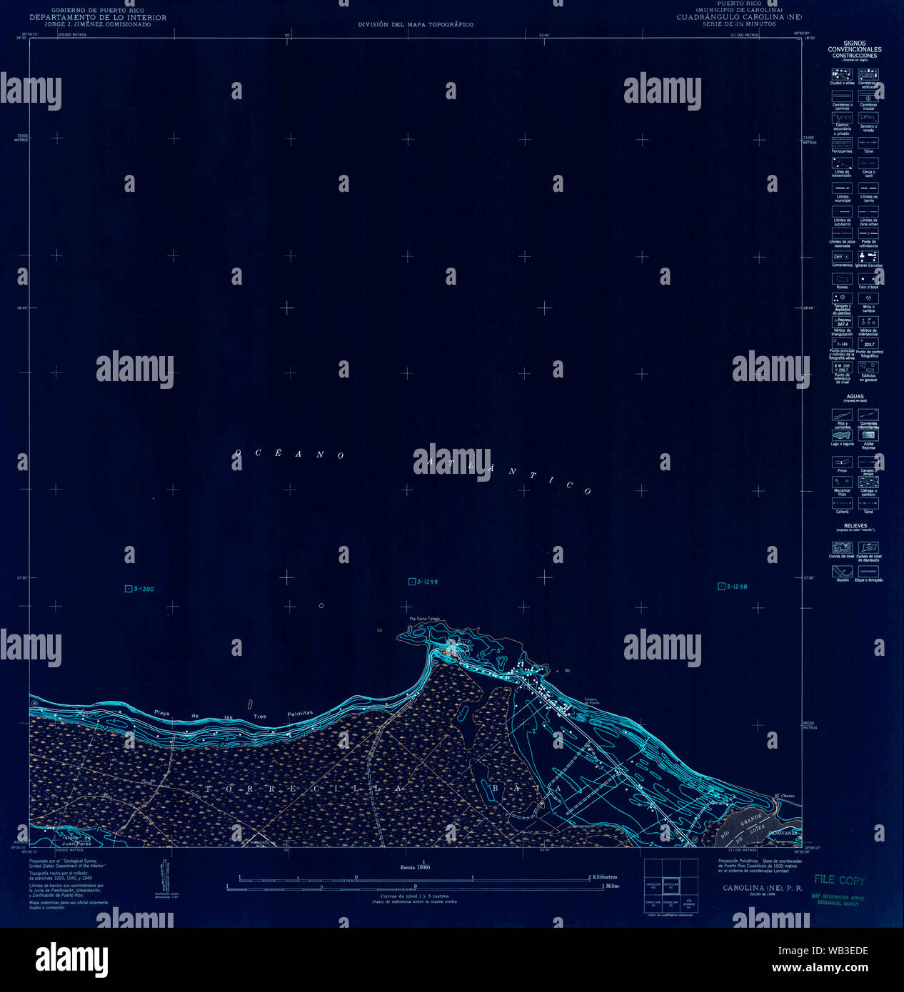 Carolina puerto rico map hi-res stock photography and images - Alamy