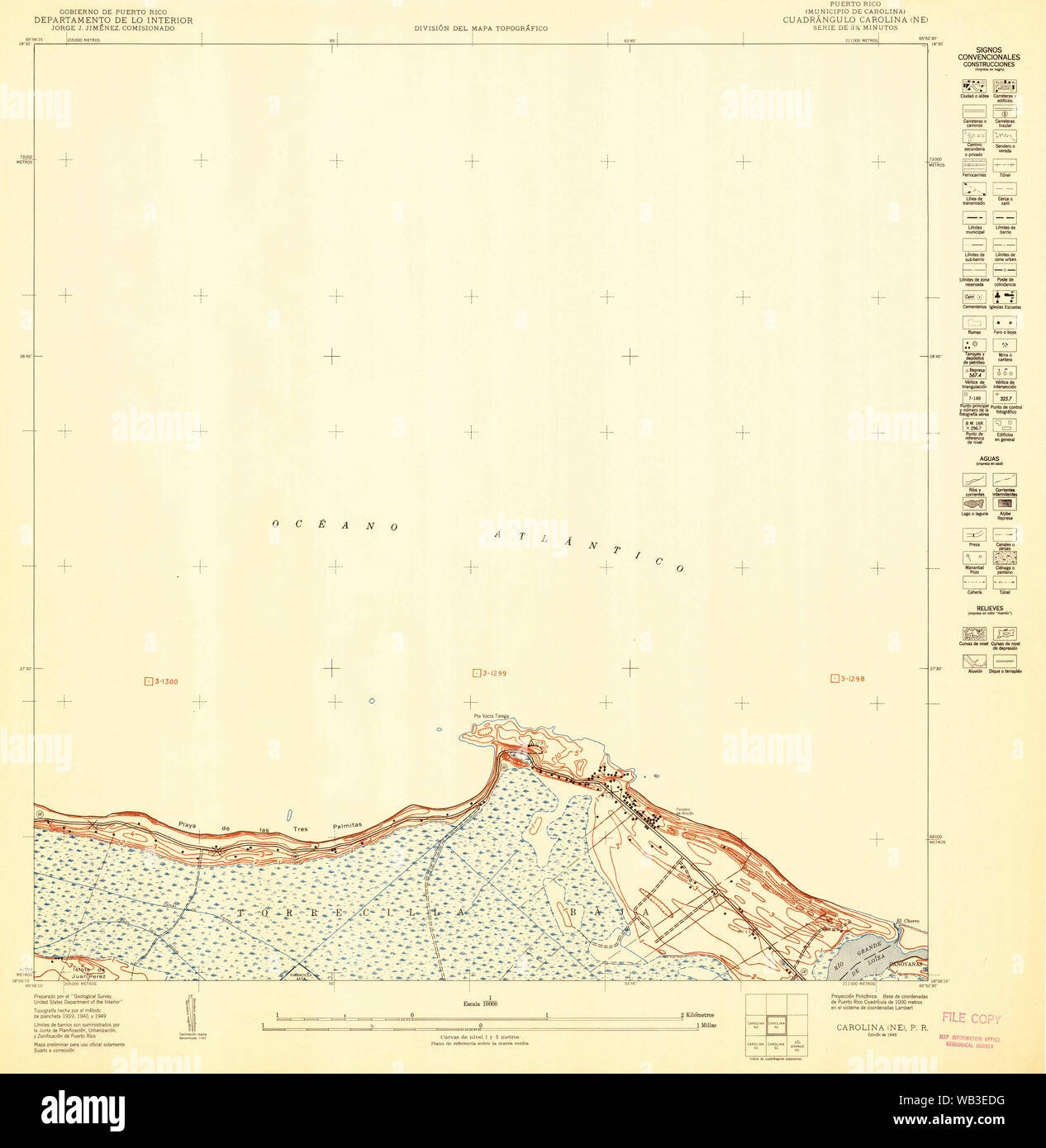 Carolina puerto rico map hi-res stock photography and images - Alamy