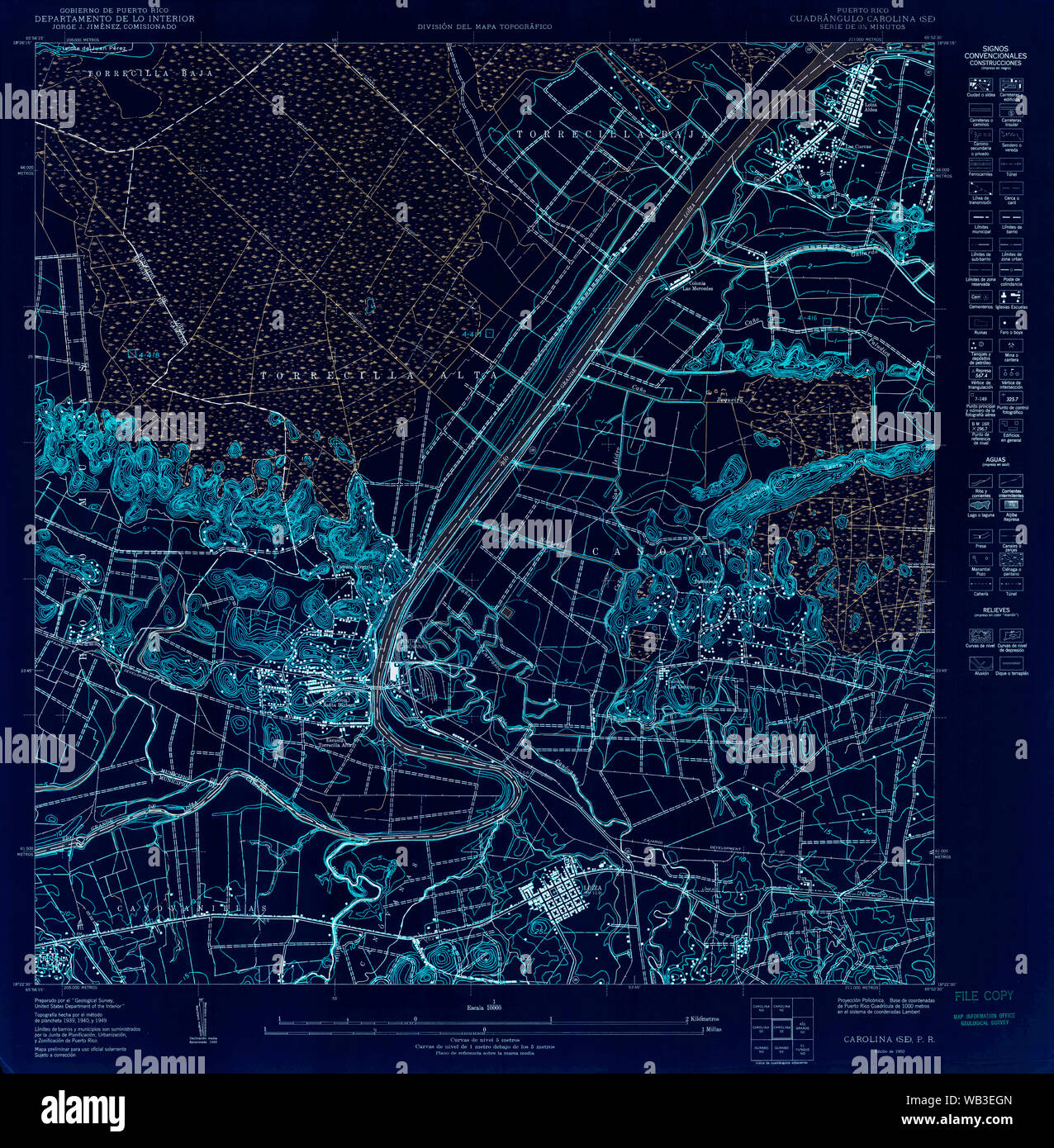 Carolina puerto rico map hi-res stock photography and images - Alamy