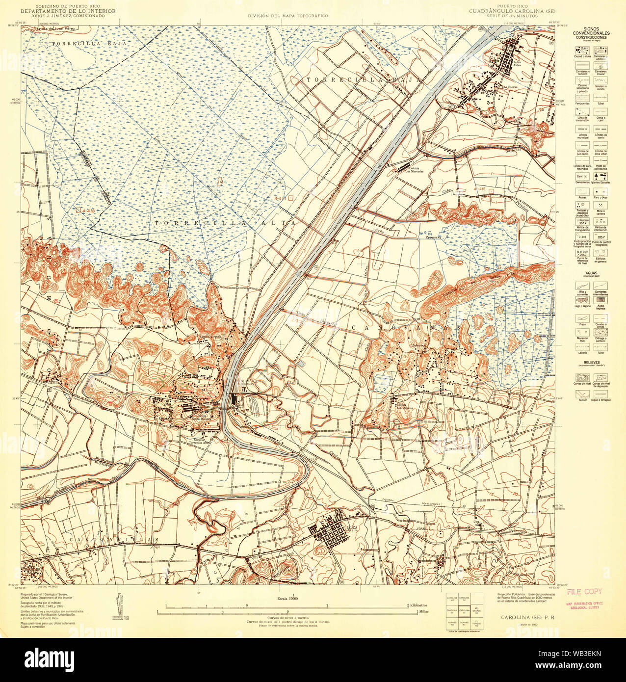 Carolina puerto rico map hi-res stock photography and images - Alamy