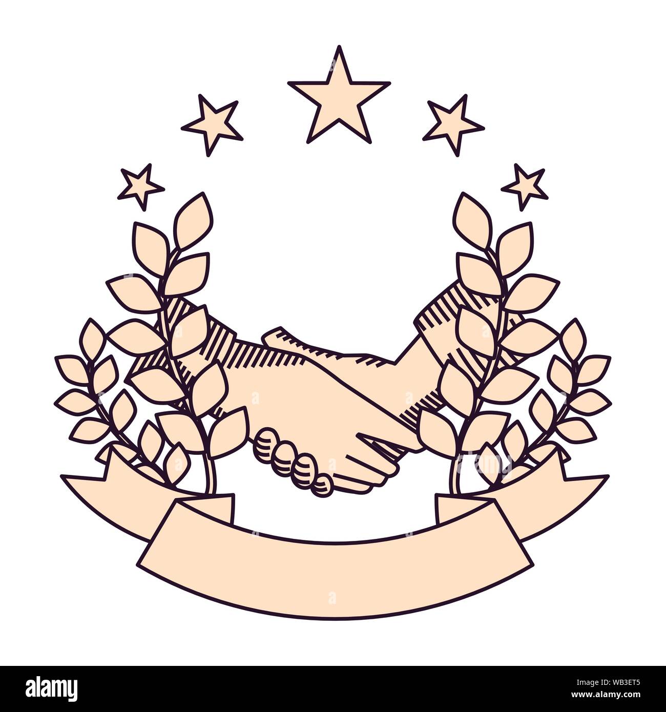 business handshake agree flat design vector illustration Stock Vector ...