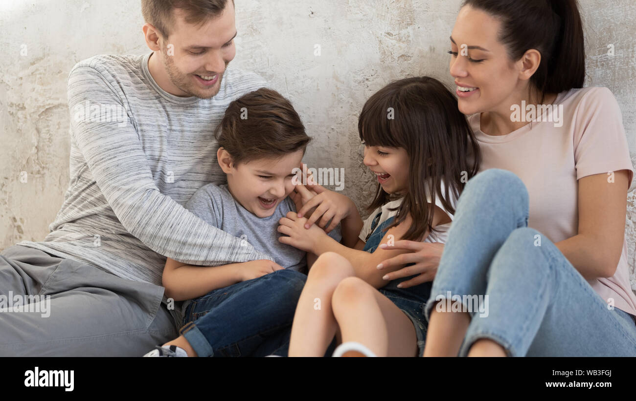 Ticklish kids hi-res stock photography and images - Alamy