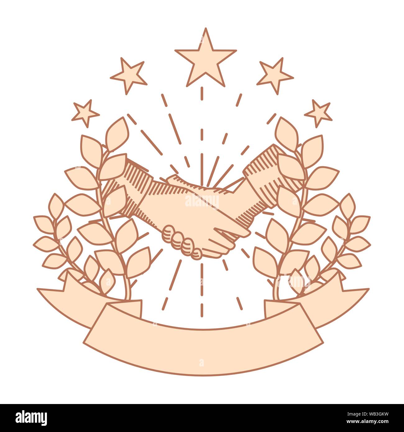business handshake agree flat design vector illustration Stock Vector ...