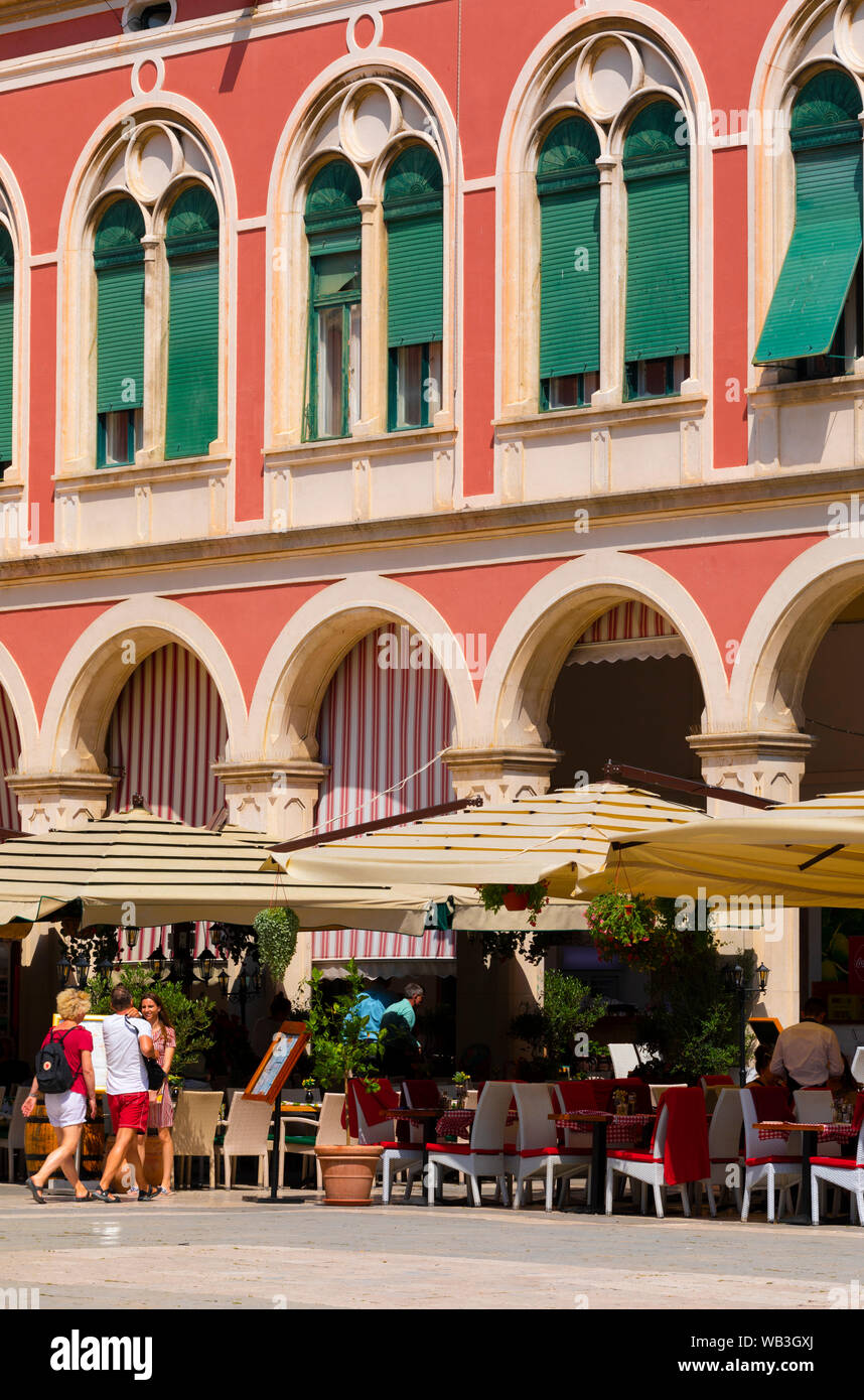 Republic Square, Split, Dalmatian Coast, Croatia, Europe Stock Photo ...