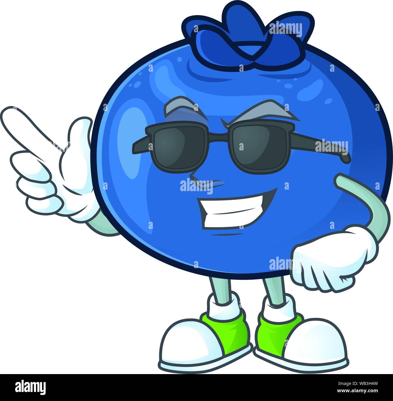 Super cool cartoon funny blueberry fruit with mascot Stock Vector Image ...