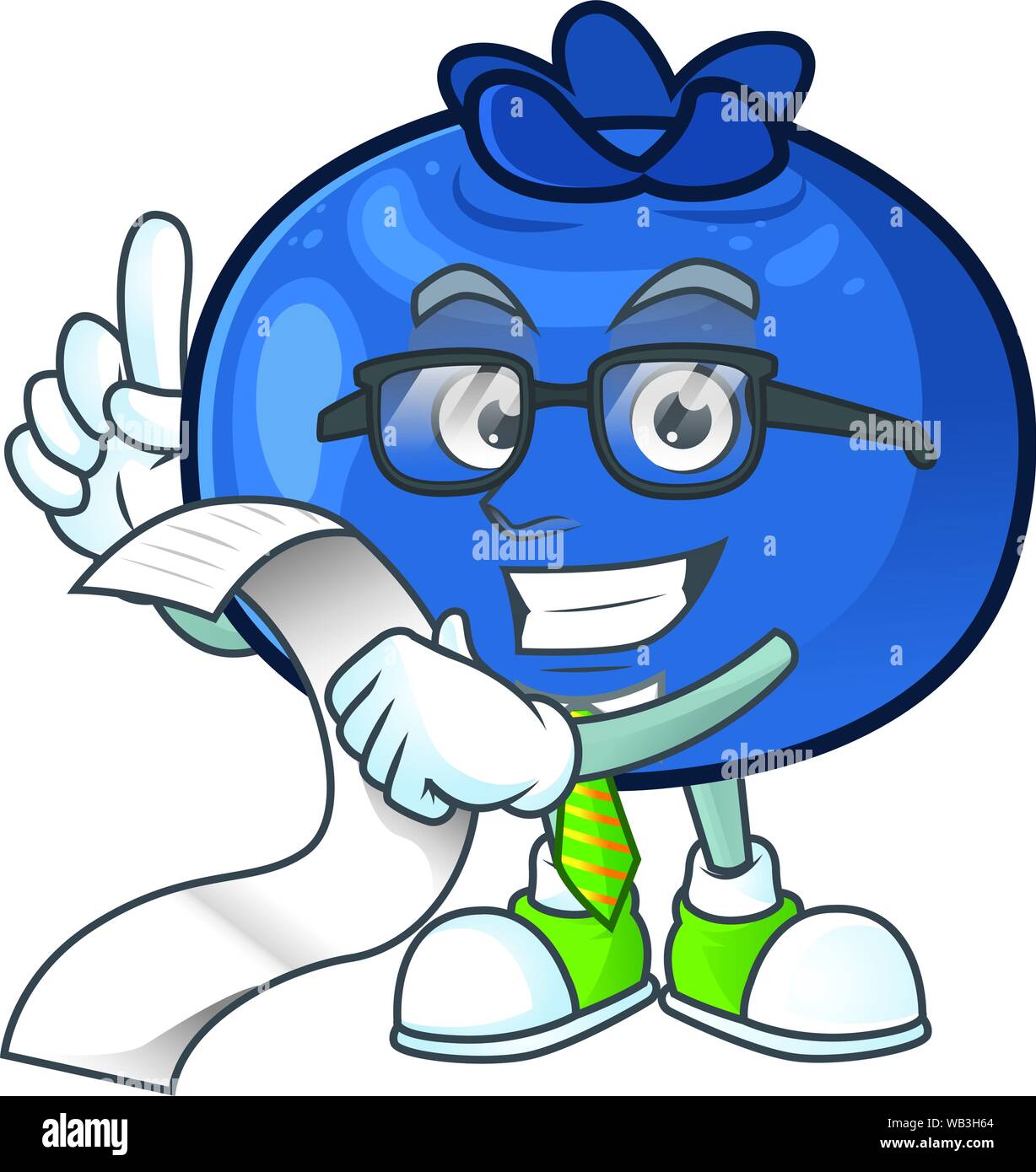 With menu fresh blueberry character design with mascot Stock Vector ...