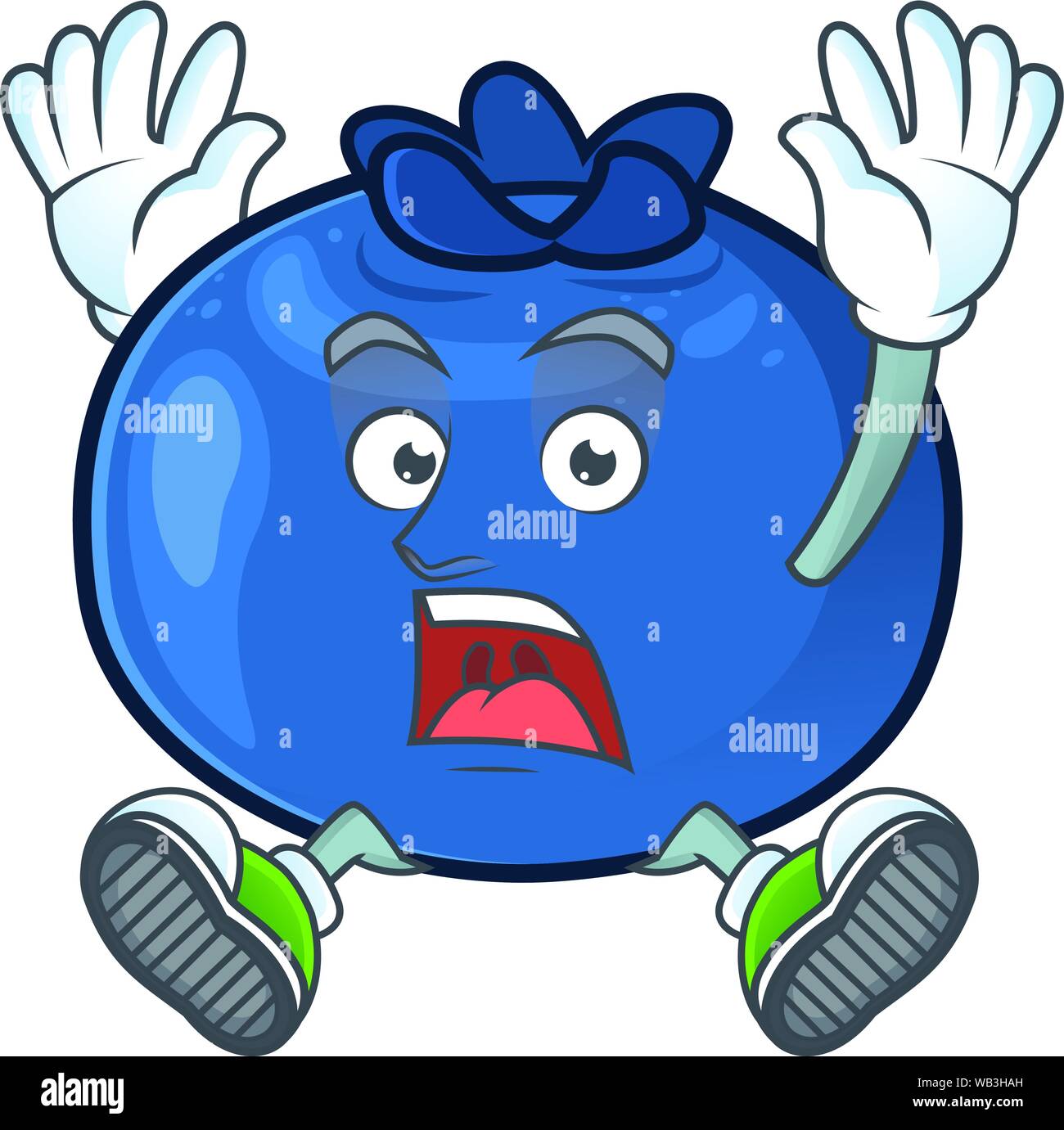 Successful cartoon funny blueberry fruit with mascot Stock Vector Image ...