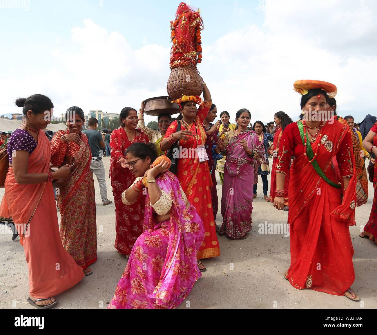 Kathmandu, Nepal. 23rd Aug, 2019. Women from far western Nepal dance ...