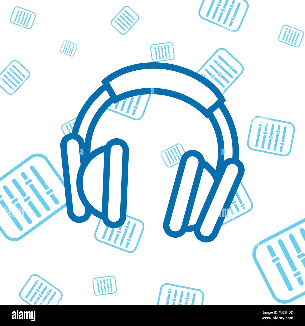 earphones device music sound design vector illustration Stock Vector ...