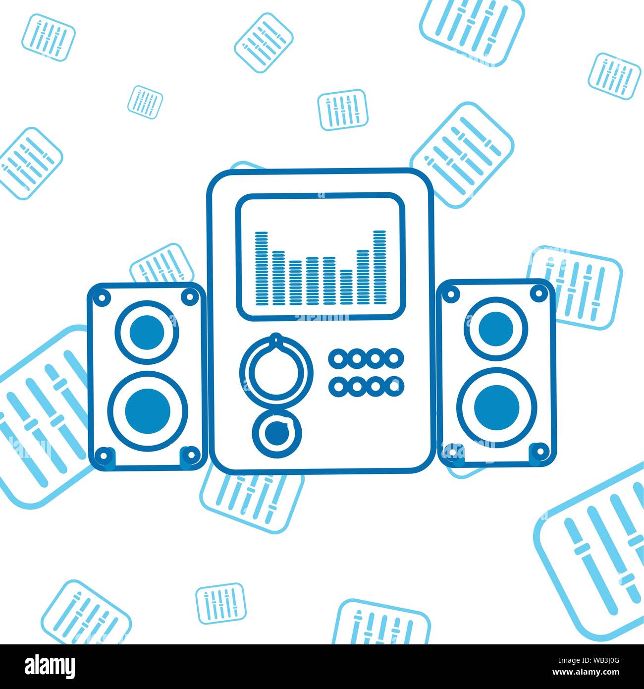 sound radio speakers music sound design vector illustration Stock ...