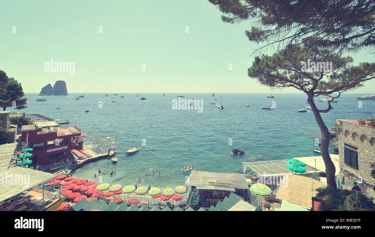 Capri italy tourists walking hi-res stock photography and images - Alamy