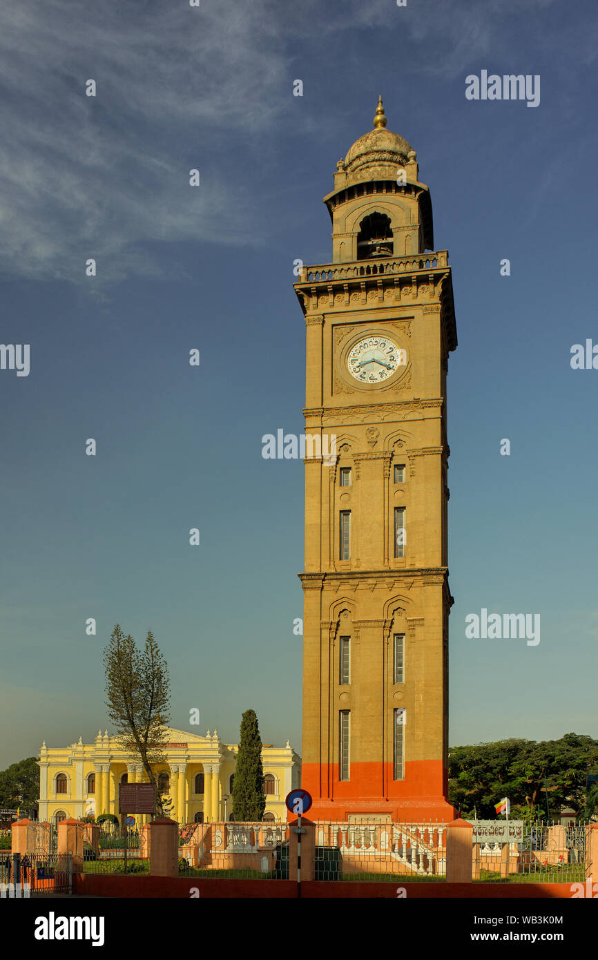 31 Oct 2009 Silver Jubilee Clock Tower out side of town hall Mysore ...