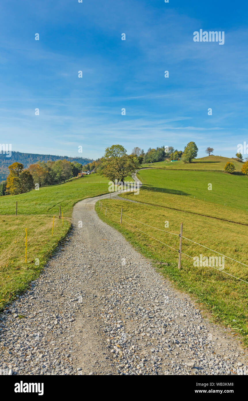 Pebbled road and sky hi-res stock photography and images - Alamy