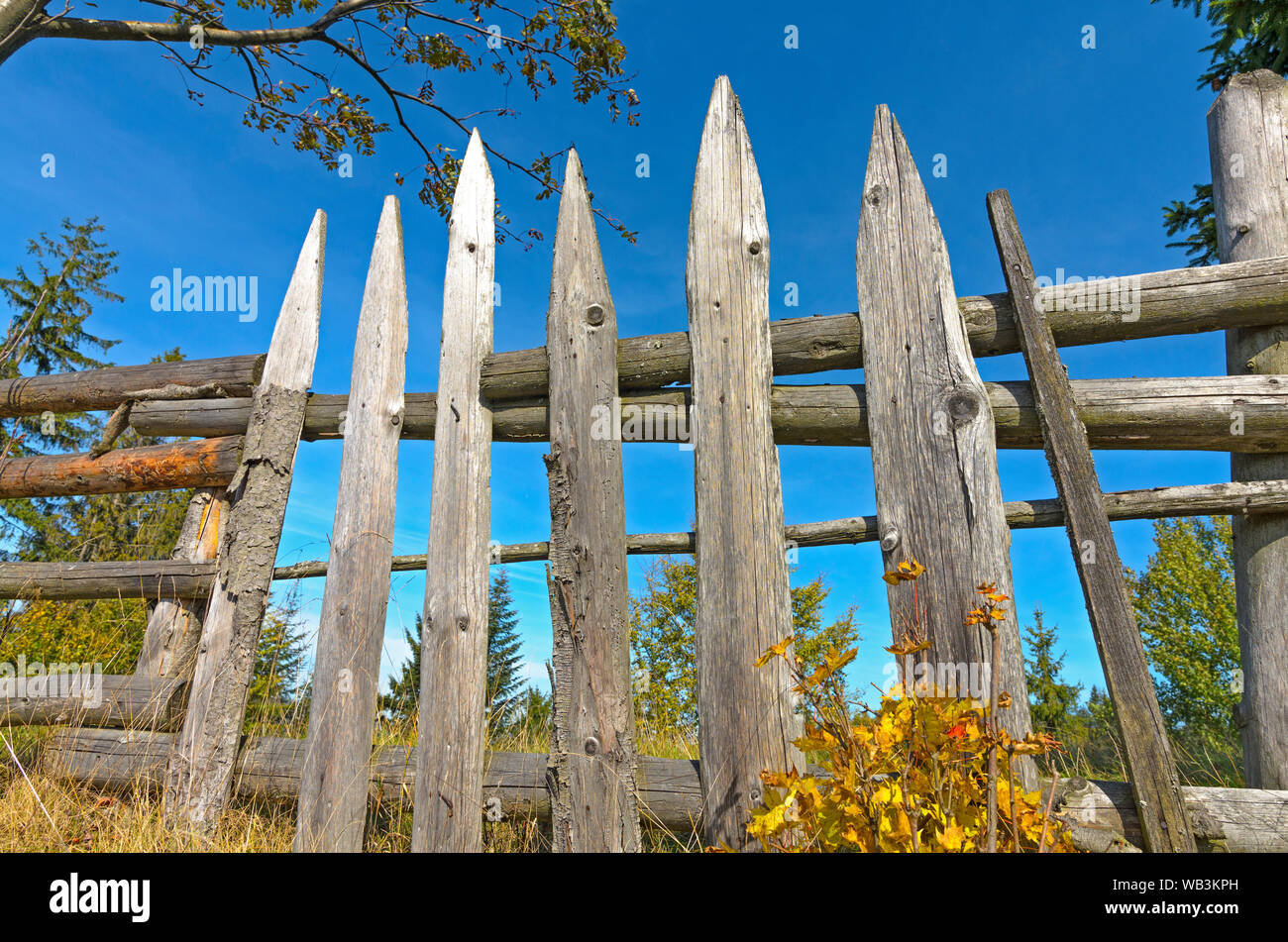Wooden picket fence hi-res stock photography and images - Alamy