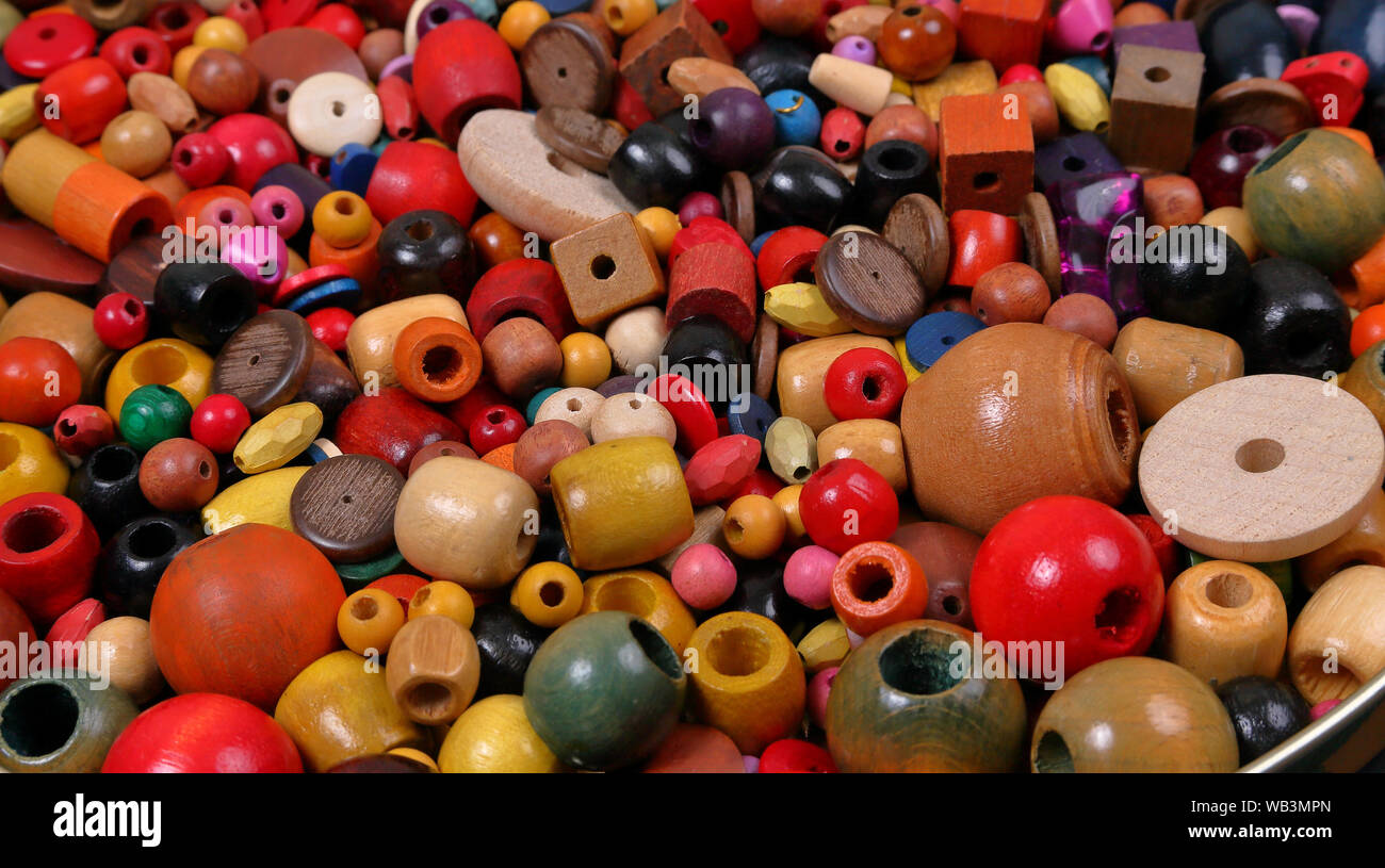 Beads, many colors, many shapes and a variety of sizes Stock Photo - Alamy