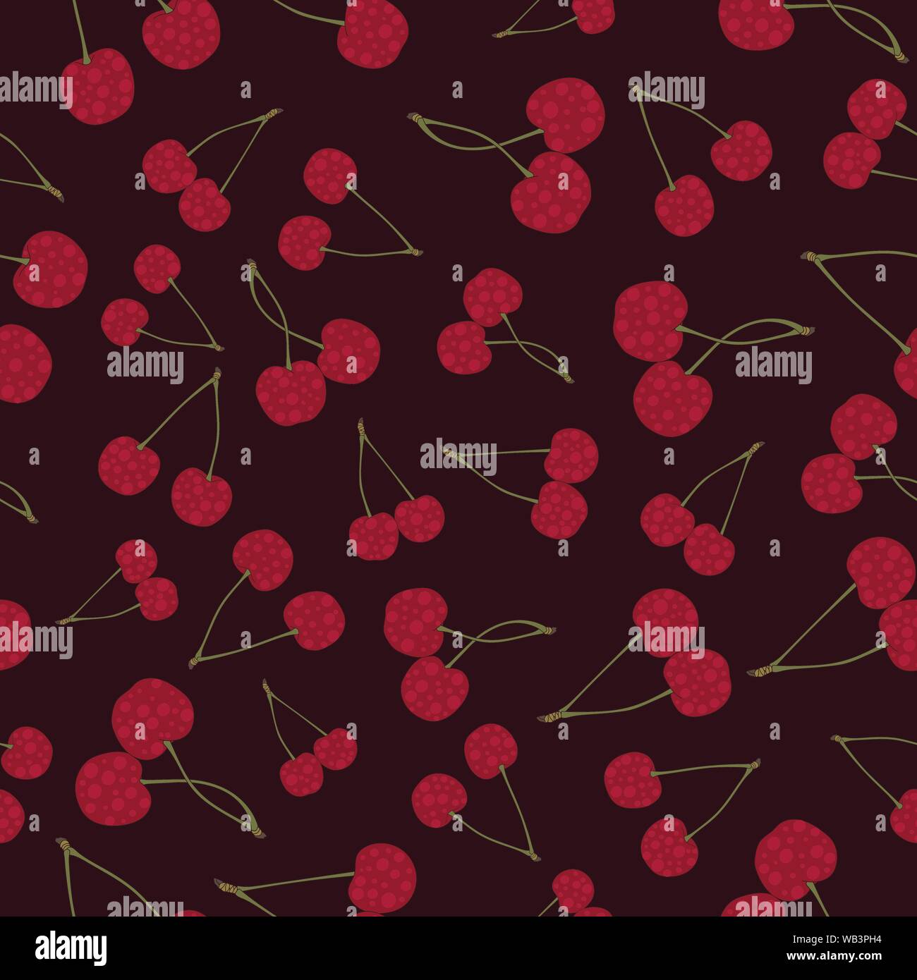 Dark red cherry illustration Stock Vector Images - Alamy