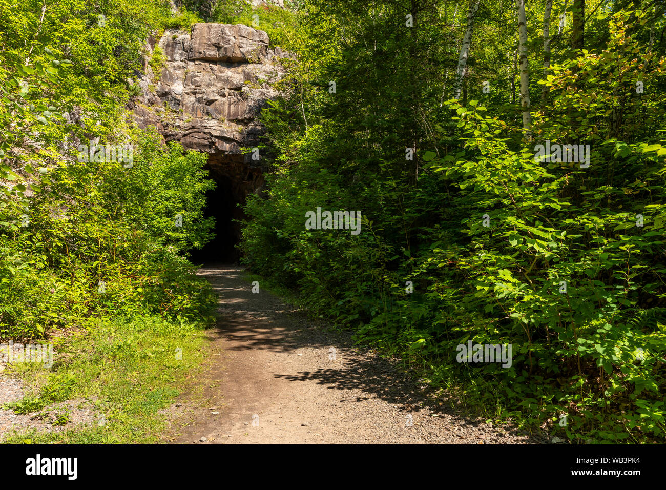 Hiking Trail Through Former Railroad Tunnel Stock Photo - Alamy