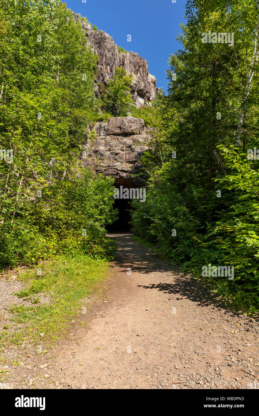 Hiking Trail Through Former Railroad Tunnel Stock Photo - Alamy