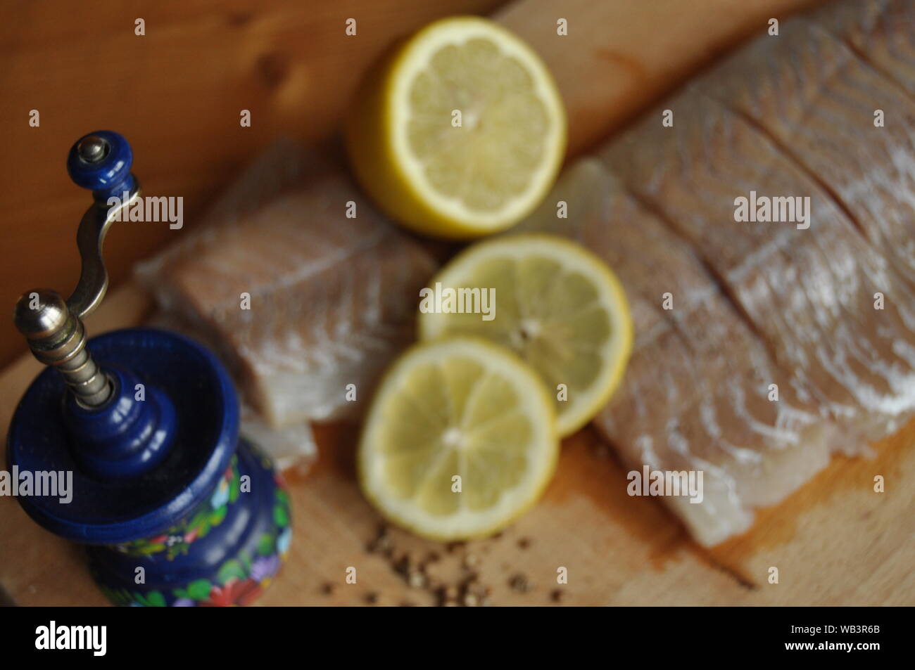 Fillet of fish. Dish, main dish. Fasting food seasoning Stock Photo - Alamy
