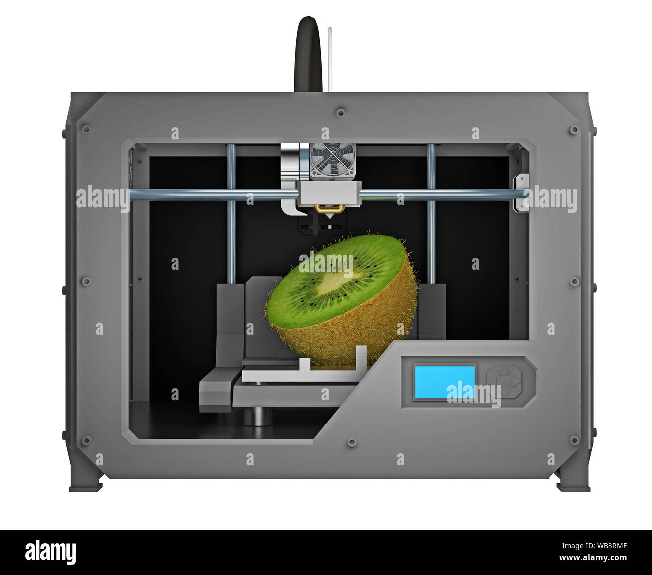 3d printer prints Kiwi. 3d rendering Stock Photo - Alamy