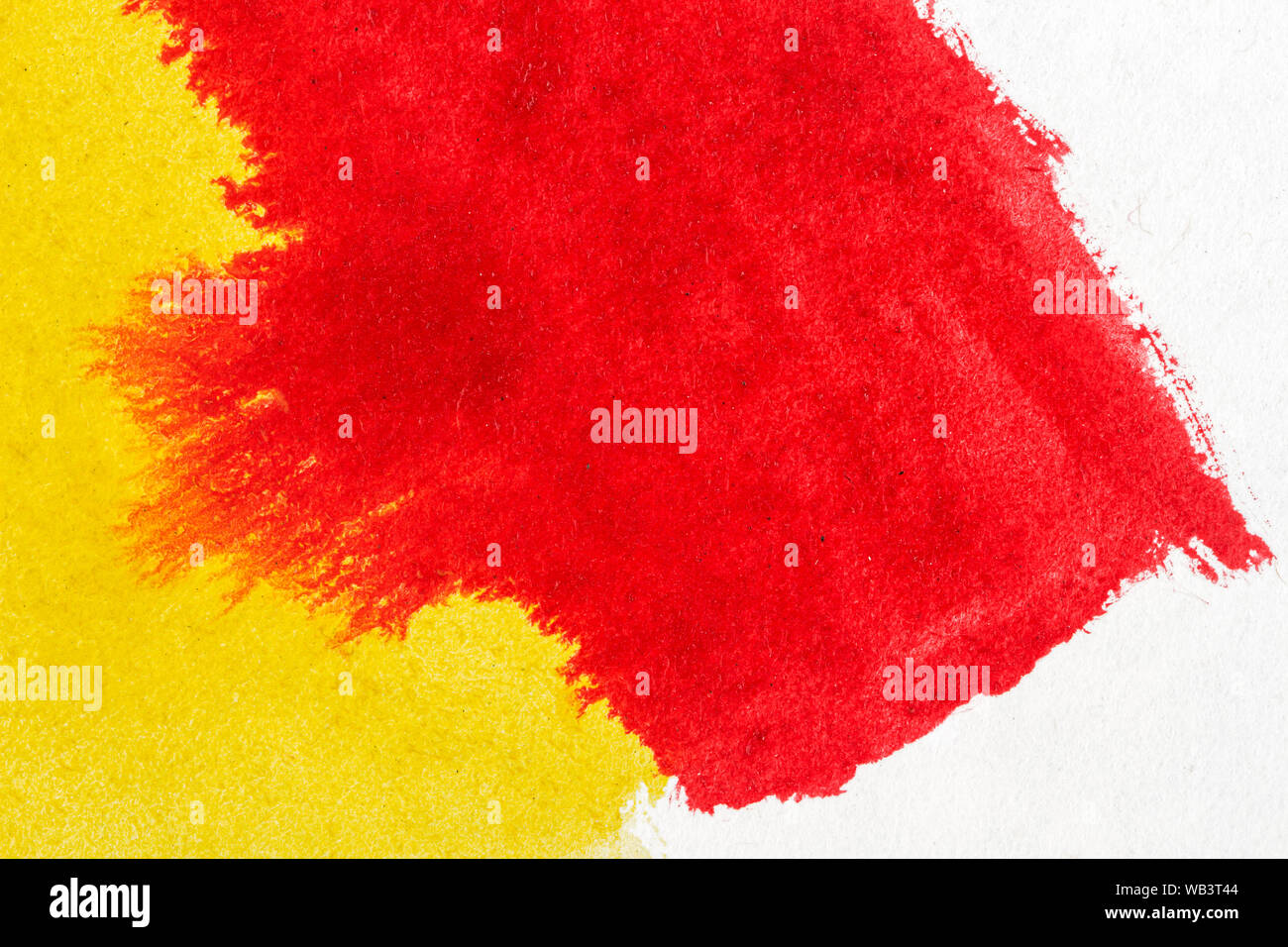 Abstract hand drawn yellow and red watercolor paints background Stock ...