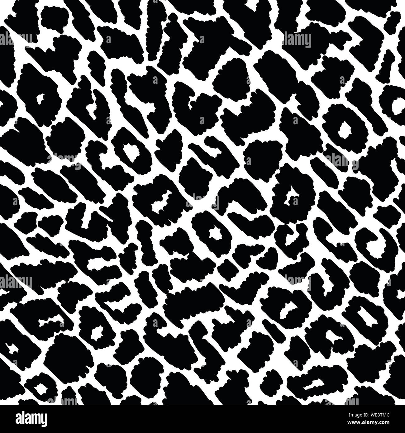 Black And White Leopard Print Drawing