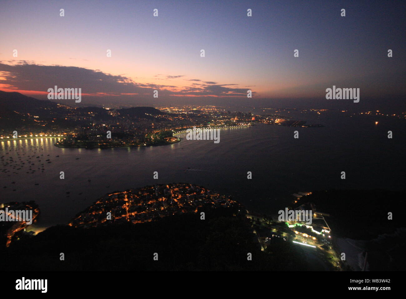 Rio de Janeiro sunset and beach in Brazil Stock Photo - Alamy