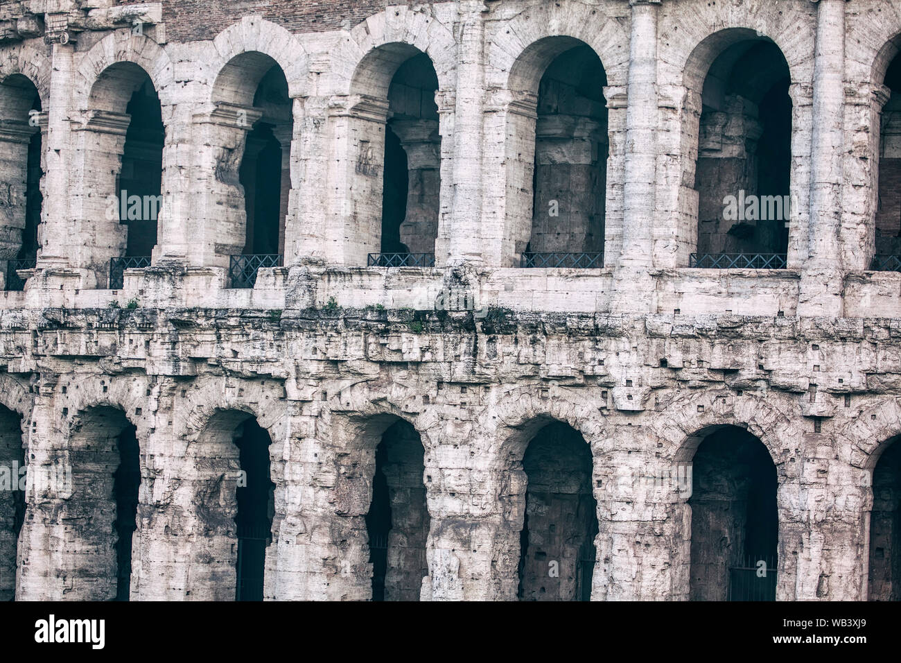 Colosseum architecture details with arched windows Stock Photo - Alamy