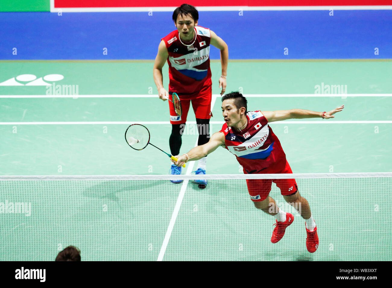 Basel, Switzerland. Credit: D. 23rd Aug, 2019. Takeshi Kamura, Keigo Sonoda (JPN) Badminton ...
