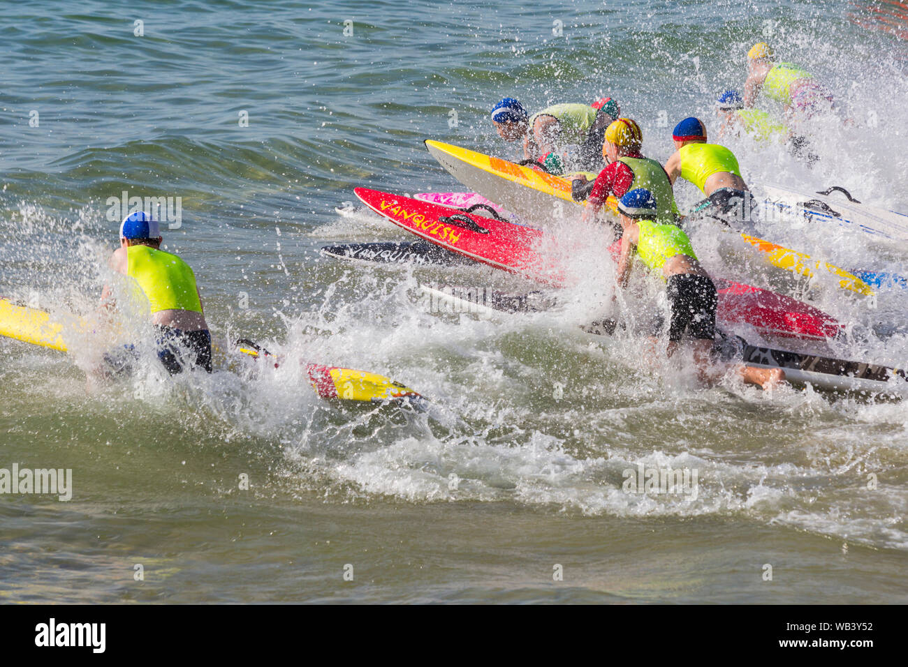 Surf life saving paddle race hi-res stock photography and images - Alamy