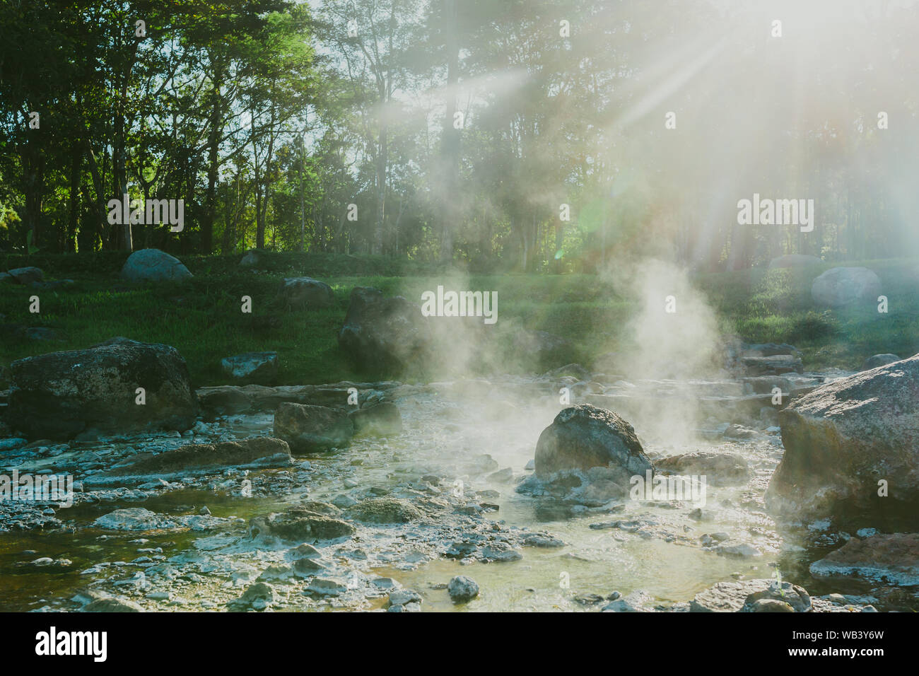Hot Water Or Steam Escapes Out Of The Earth's Surface Through at Laura ...