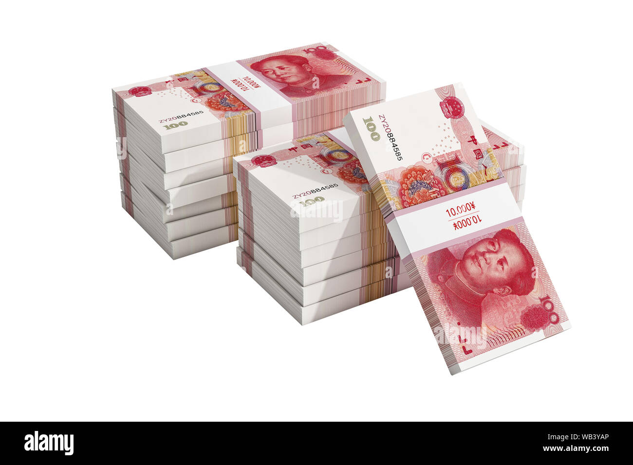 100 Yuan Chinese Banknotes Cut Out Stock Images & Pictures - Alamy