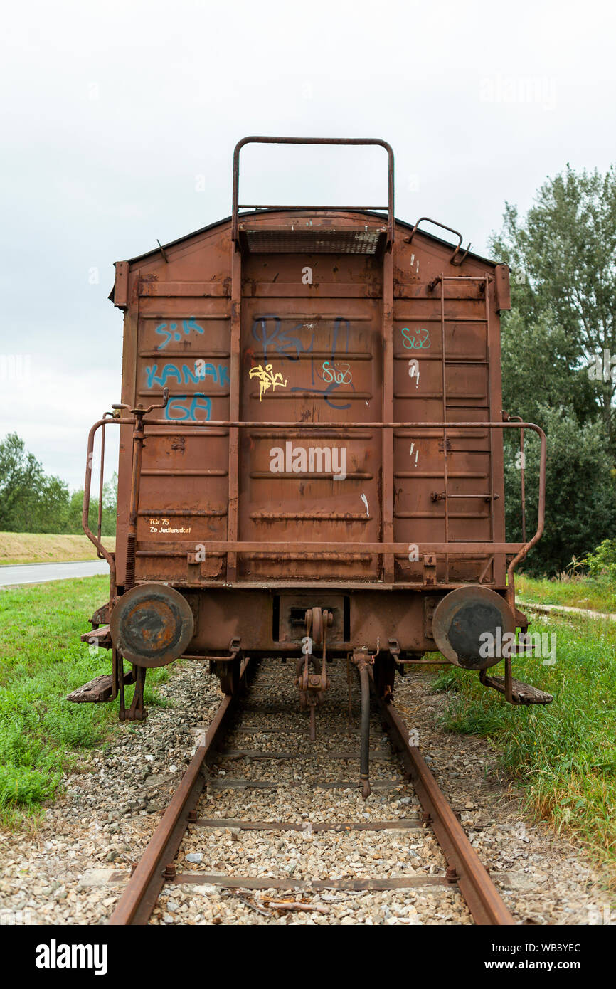 Vienna, Austria-September 06,2012: old rusty wagon with graffiti ...