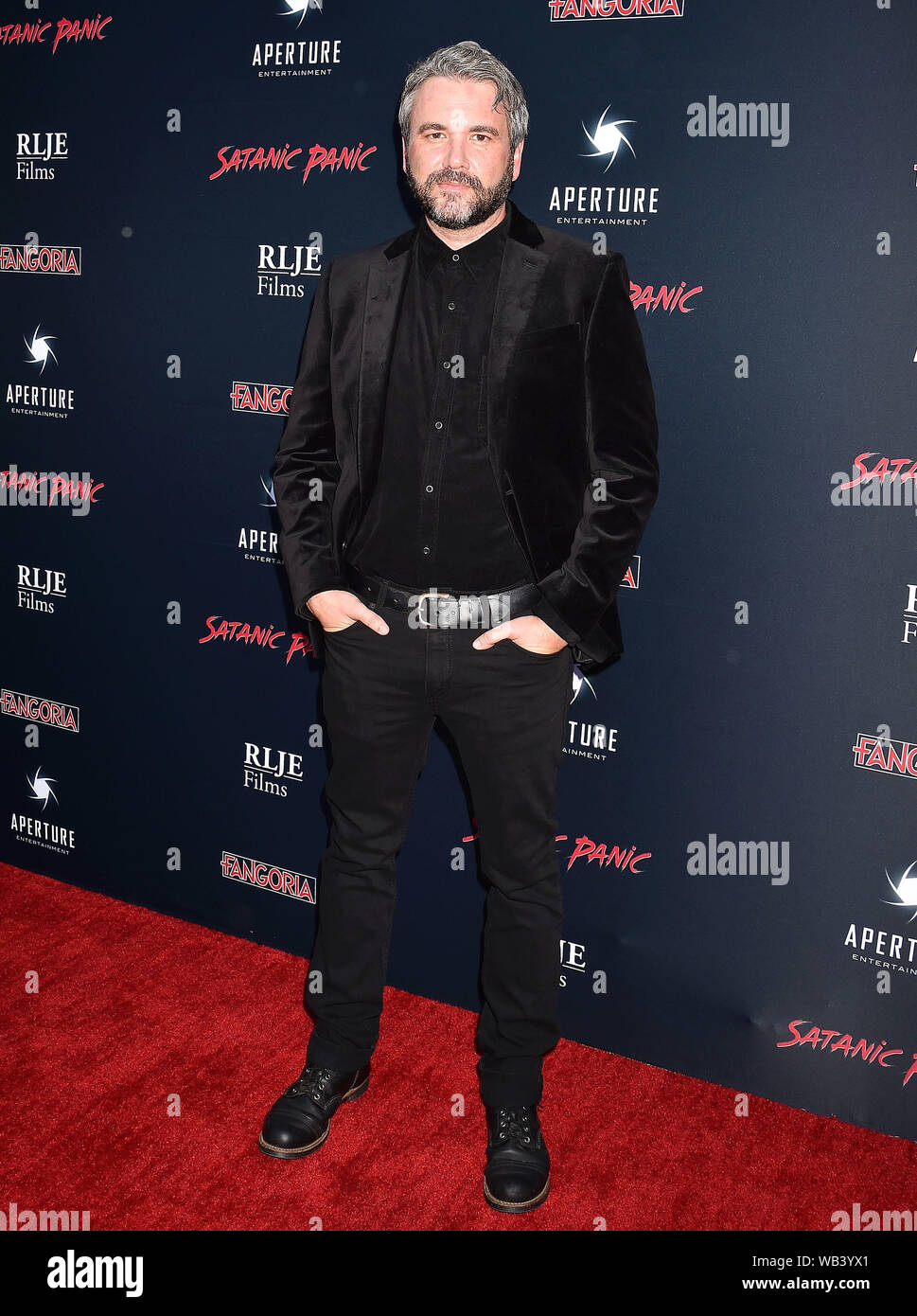 HOLLYWOOD, CA - AUGUST 23: AJ Bowen arrives at the premiere Of "Satanic ...