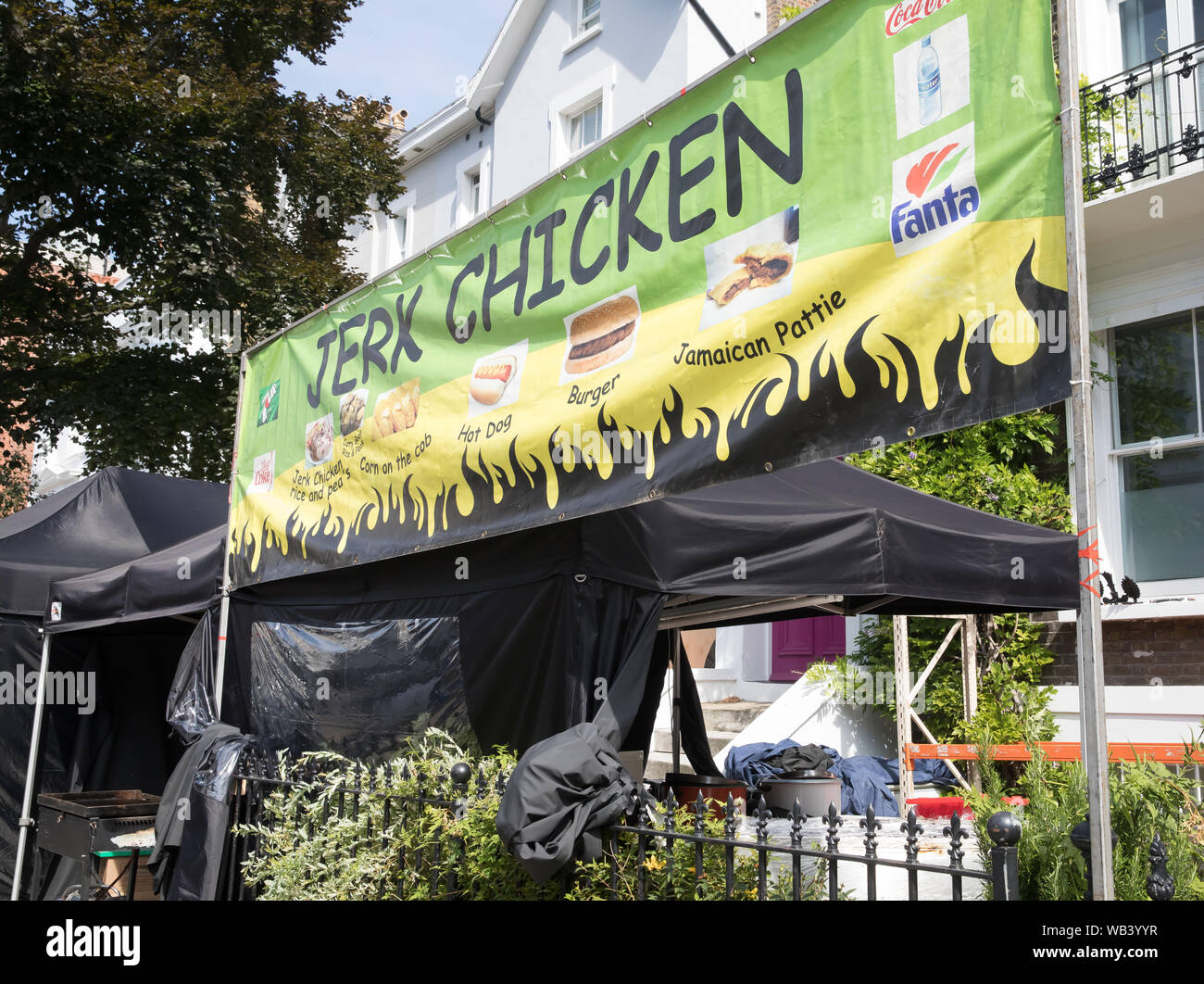 Notting hill carnival food stall hi-res stock photography and images ...