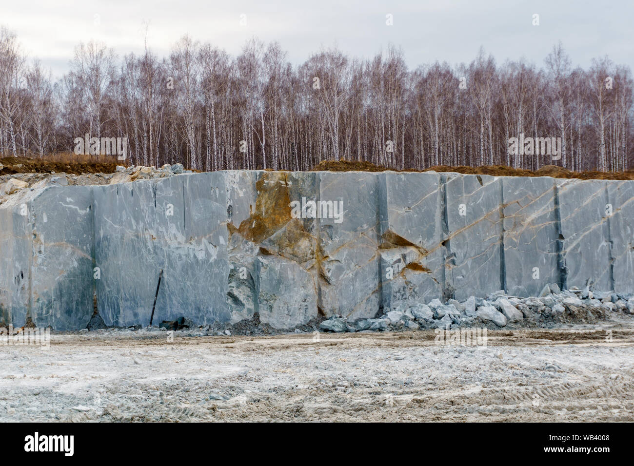 background, landscape - a fragment of a quarry for the extraction of ...