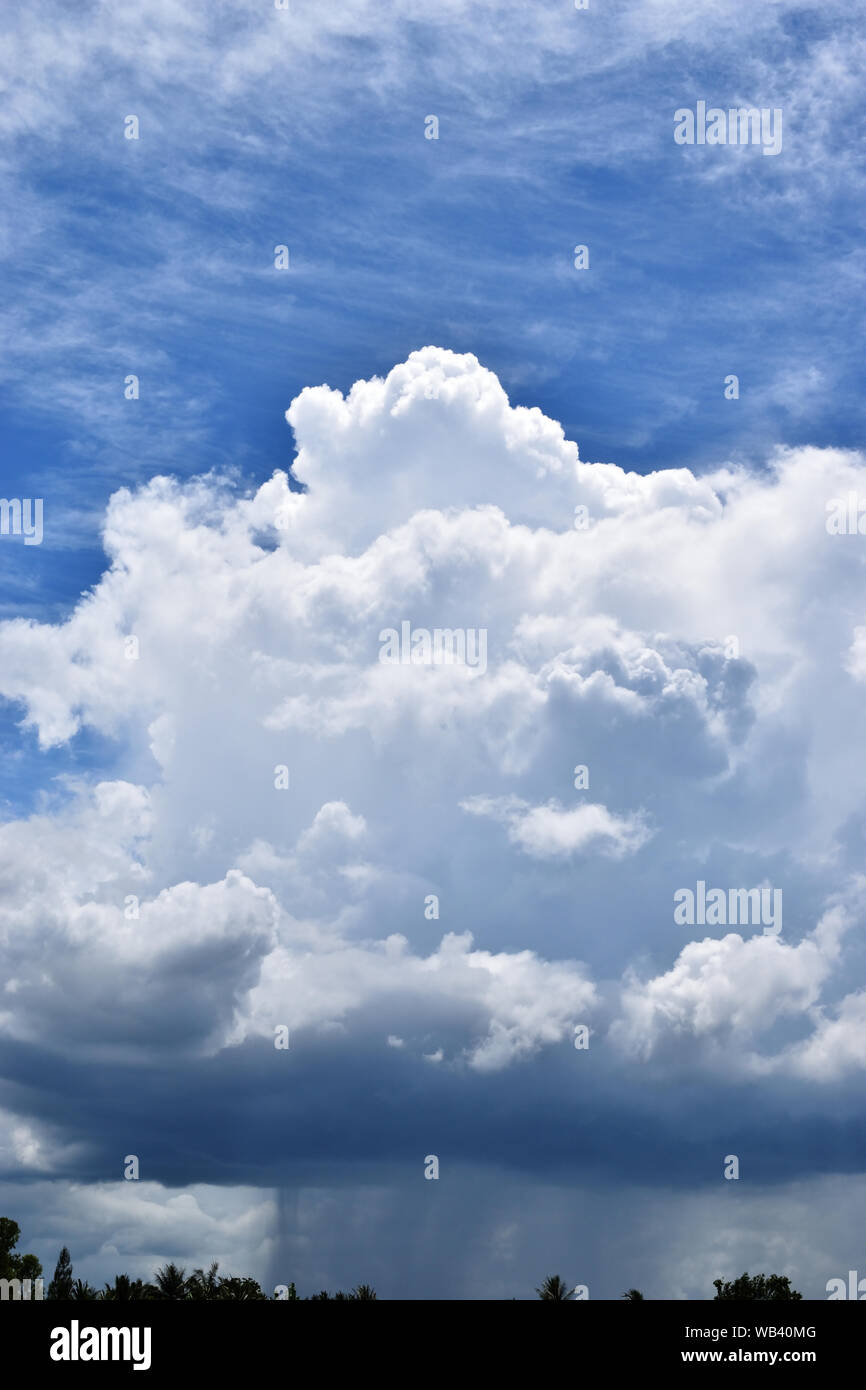 Cumulonimbus cloud formations on tropical sky , Nimbus moving ...