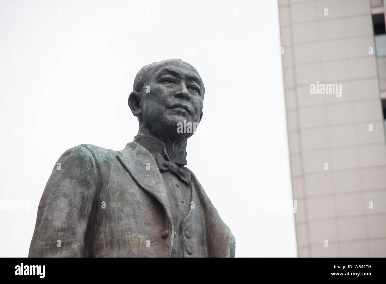 tokyo, japan, 24/08/2019 , Bronze statue of Inoue Masaru, first director of Railways in Japan ...