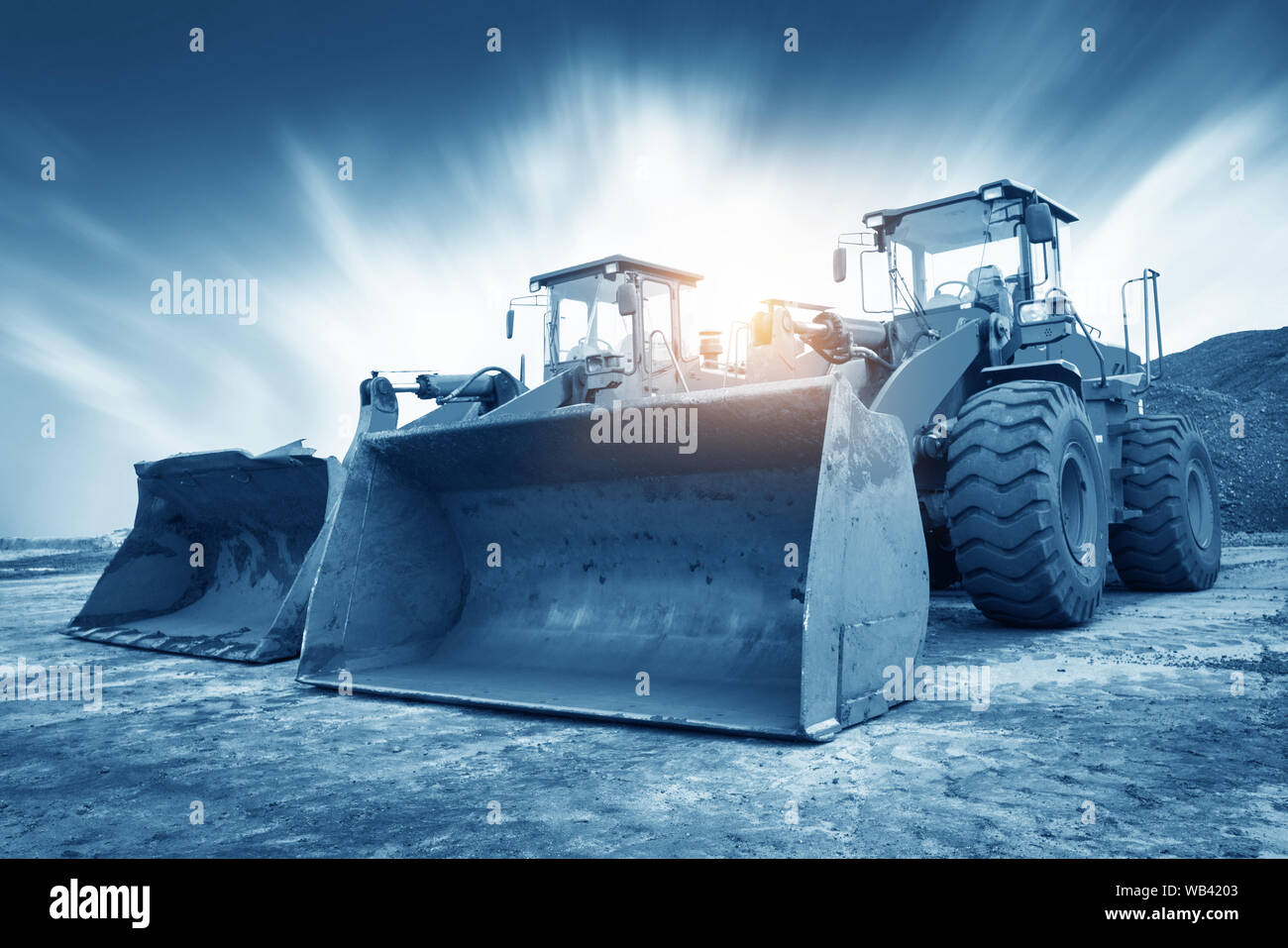 bulldozer on a building site Stock Photo - Alamy