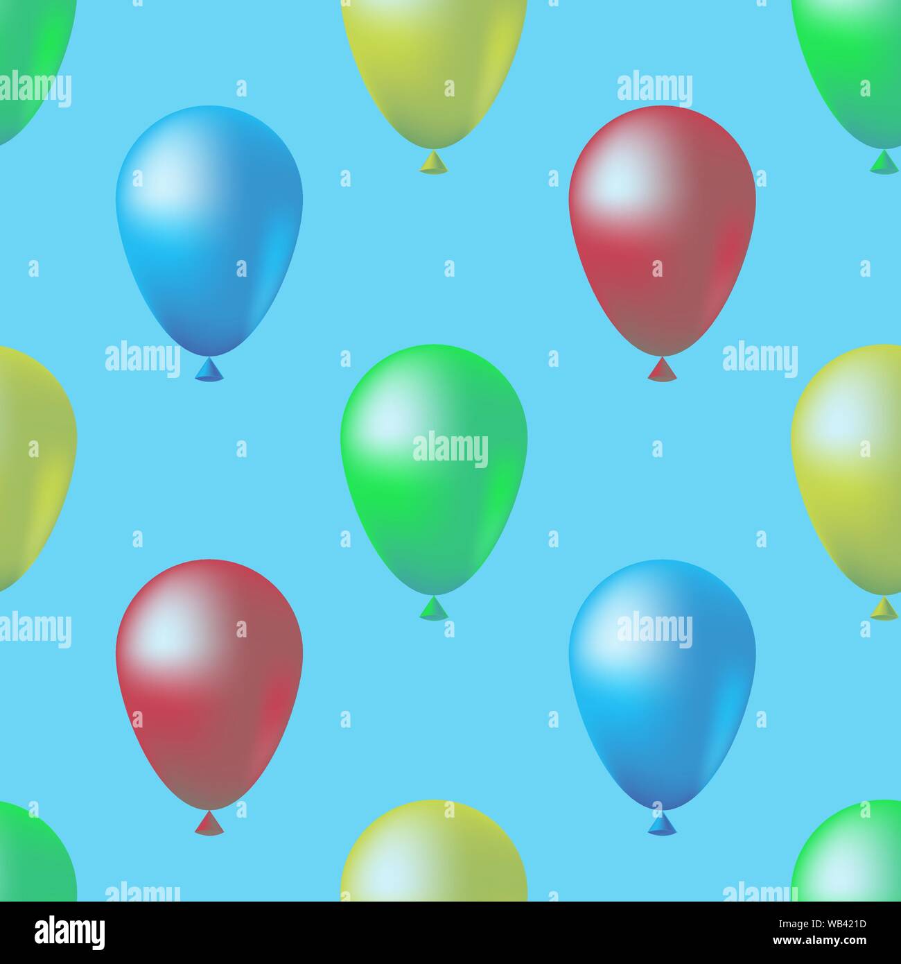 Balloons seamless pattern background, colorful illustration, eps10, contains transparencies ...