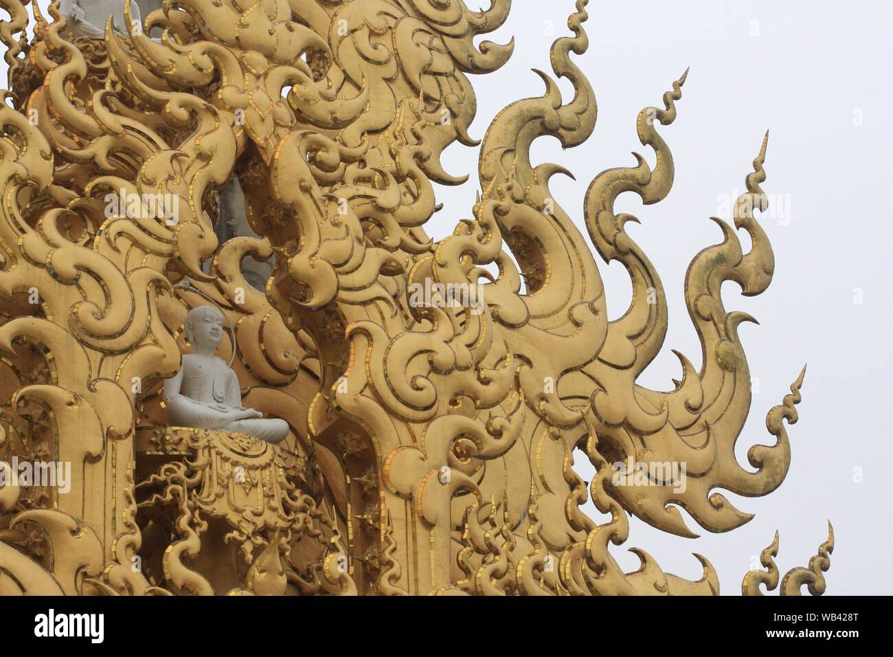 Detail of famous thailand temple or grand white church hi-res stock ...