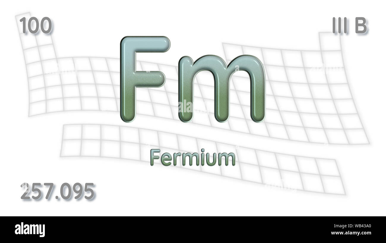 Fermium chemical element atomic data and symbol - table of elements ...
