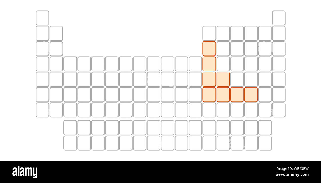 chemical element atomic data and symbol - blank table of elements Stock ...