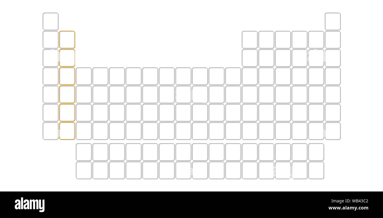 chemical element atomic data and symbol - blank table of elements Stock ...