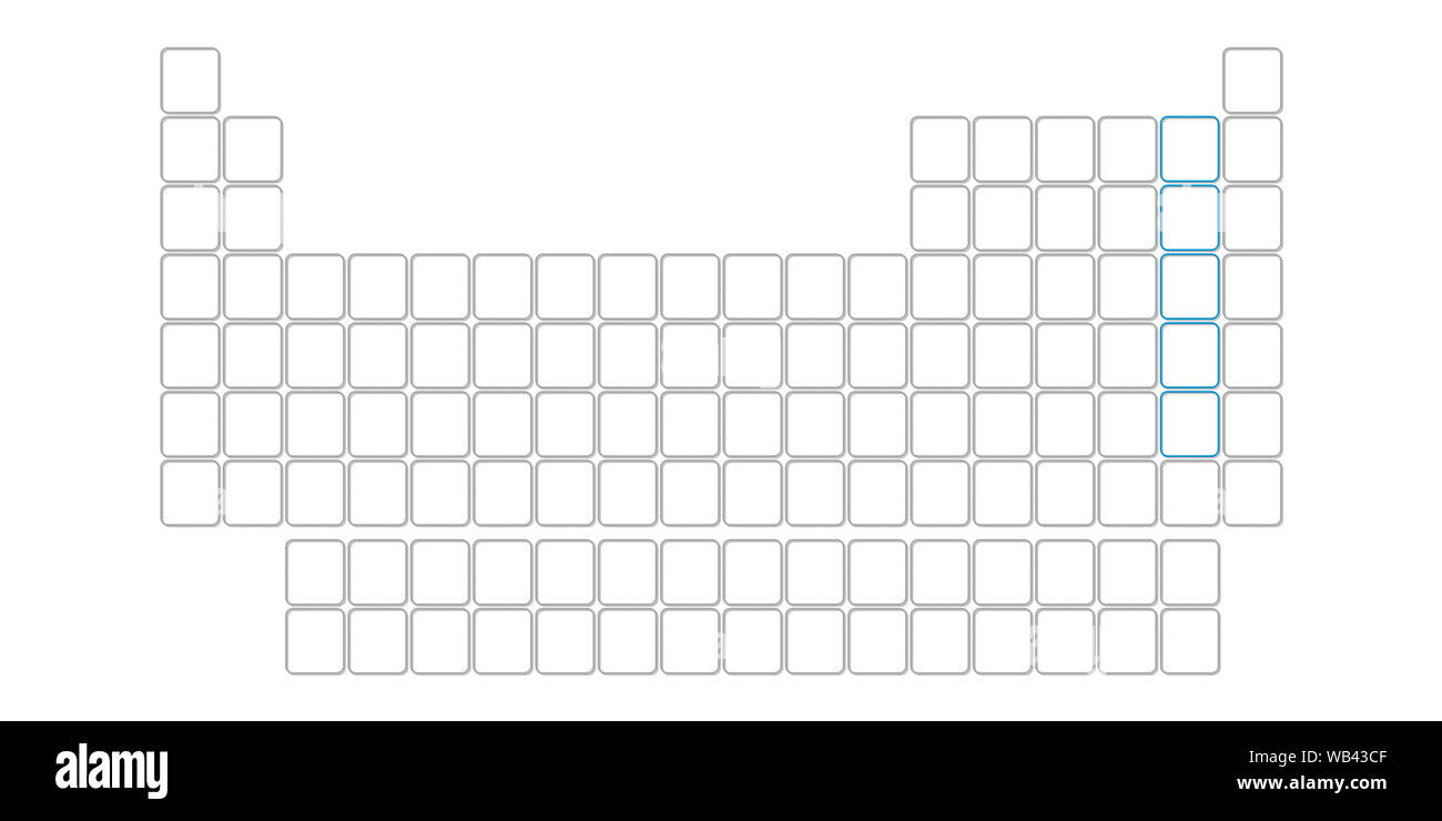 chemical element atomic data and symbol - blank table of elements Stock ...